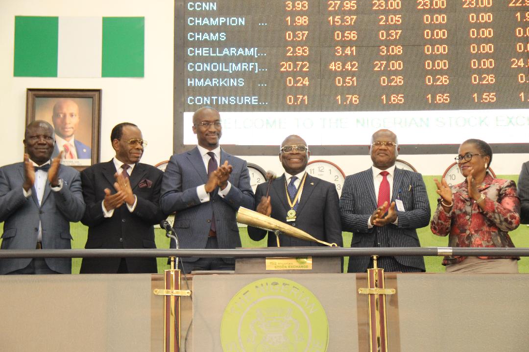 NGX Honours Dr Olugbemi, President, CIBN With Closing Gong Ceremony ...